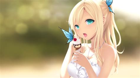 Wallpaper Blonde Anime Girls Blue Eyes Hair Boku Wa Tomodachi Ga