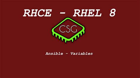 rhce rhel 8 ansible variables youtube