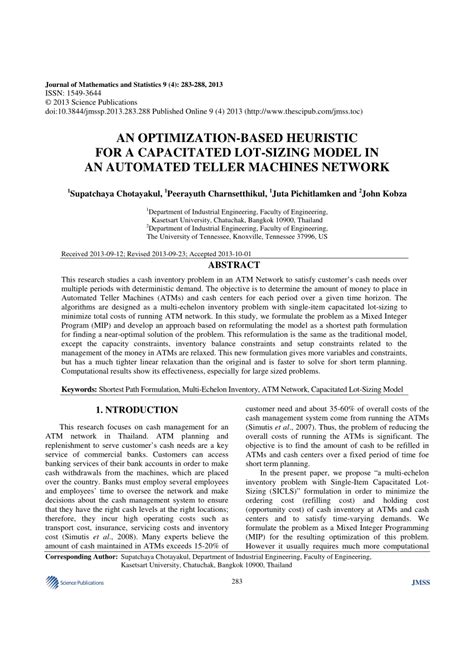 pdf an optimization based heuristic for a capacitated lot sizing