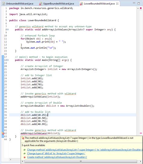 wildcard arguments in generics benchresources