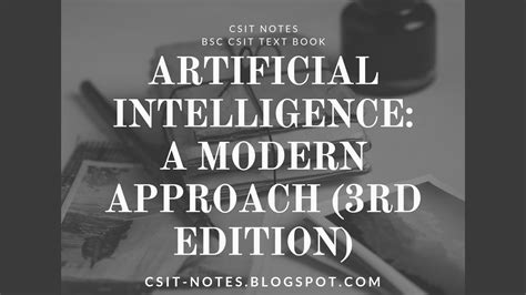 bsc csit text book artificial intelligence a modern approach 3rd