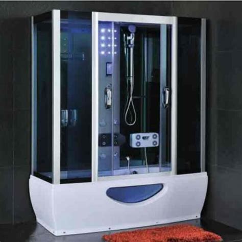 Modern Rectangular Shower Enclosure With Sliding Door Steam Room And