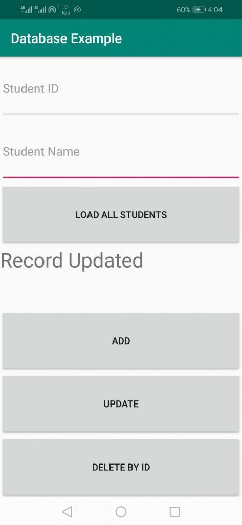 how to perform crud operation in sqlite database android program town