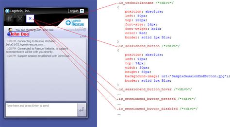 how to customize instantchat css