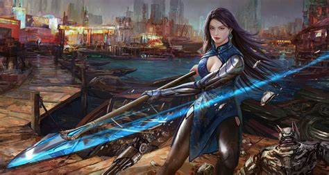 Digital Art Artwork Illustration Women Fantasy Girl Fantasy Art Dock