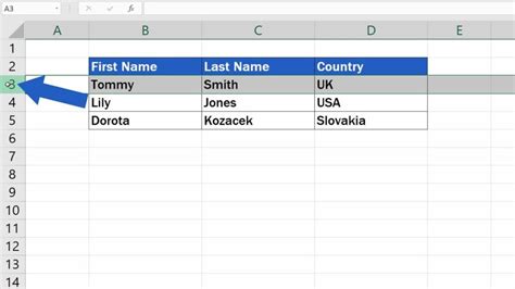 how to move rows in excel