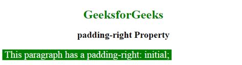 css padding right property geeksforgeeks