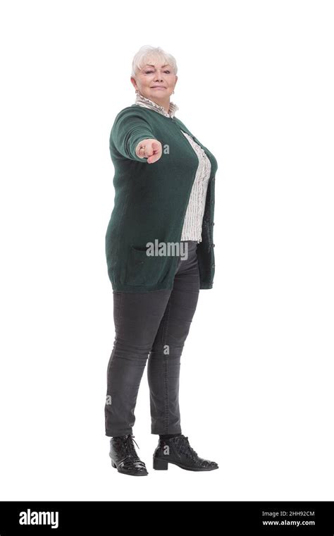 Portrait Of Confident Mature Woman In Smart Casual Standing Isolated