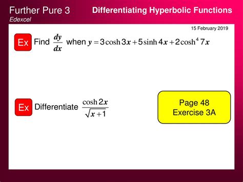 Differentiating Hyperbolic Functions Ppt Download