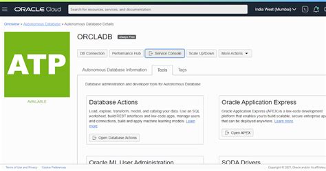 oracle database commands and practical examples oci instance wallet