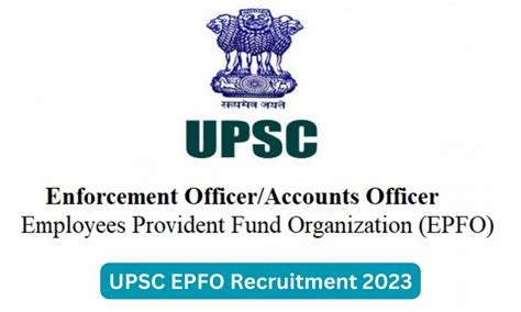 Upsc Epfo Recruitment 2023 Direct Link To Apply