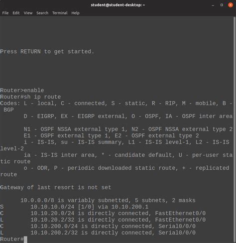 solved static ip route not working cisco community