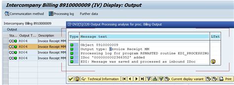 sap sd suporte invoic idoc processing of intercompany billing iv