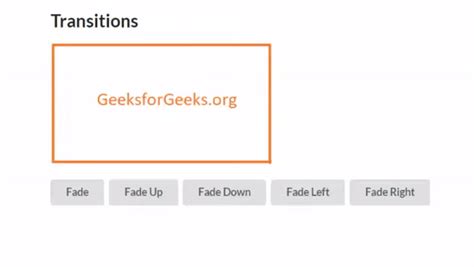 semantic ui transition geeksforgeeks