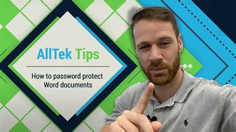 Tech Tip How To Password Protect A Word Document Youtube