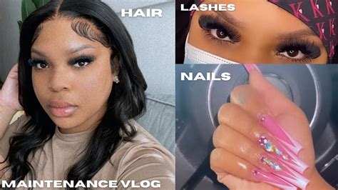 Maintenance Vlog Hair Lashes Nails Youtube