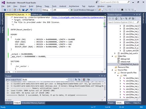 creating an embedded bootloader with visualgdb visualgdb