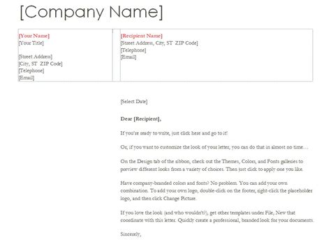business letterhead business letterhead template