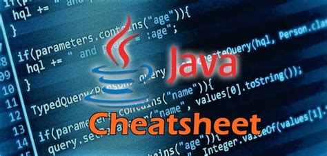 ultimate java programming cheatsheet techworm