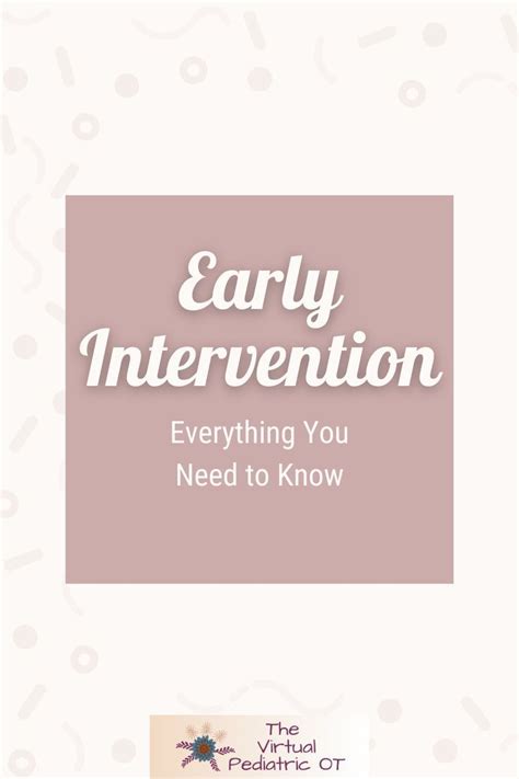 Early Intervention Early Learning Artofit