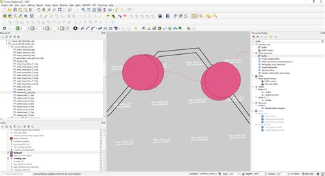 buffering points in qgis and dissolving to make a single feature for
