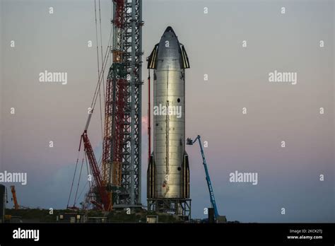 After Fully Stacking Starship And Super Heavy Booster Resulting In The