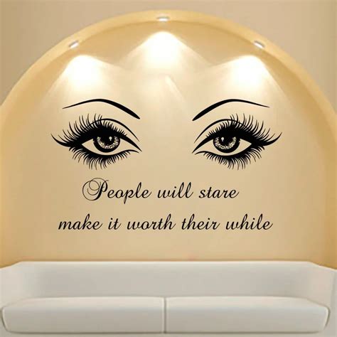 Wall Decal Quote Beauty Salon Make Up Girl Woman Decals Vinyl Wall
