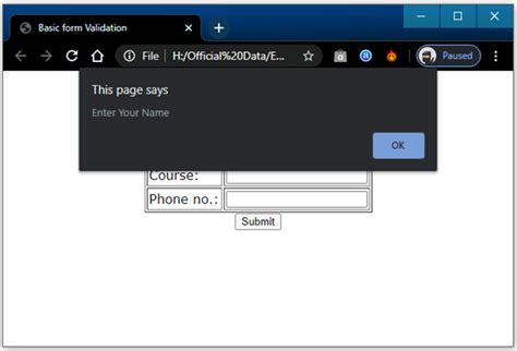 validation in es6