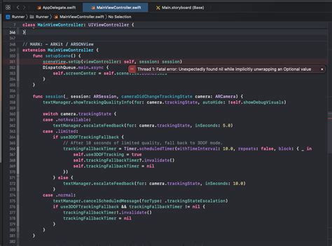 on calling from flutter to native ios sceneview shows thread 1 fatal