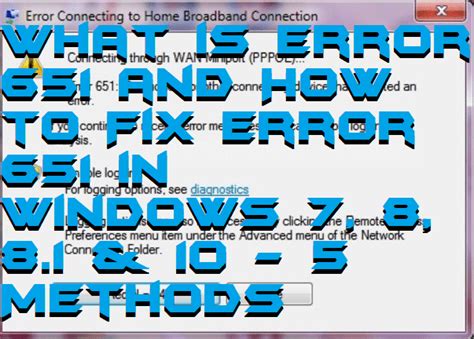 what is error 651 and how to fix error 651 in windows pc laptop 7 8 1