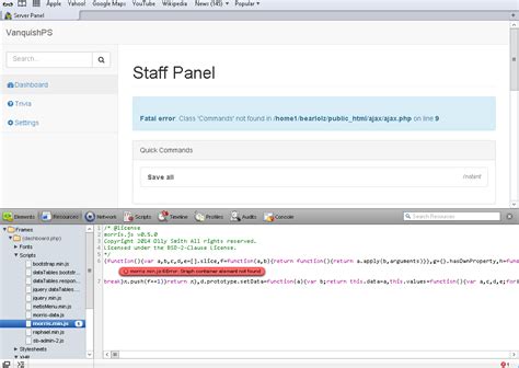 javascript datatables warning invalid json response and error