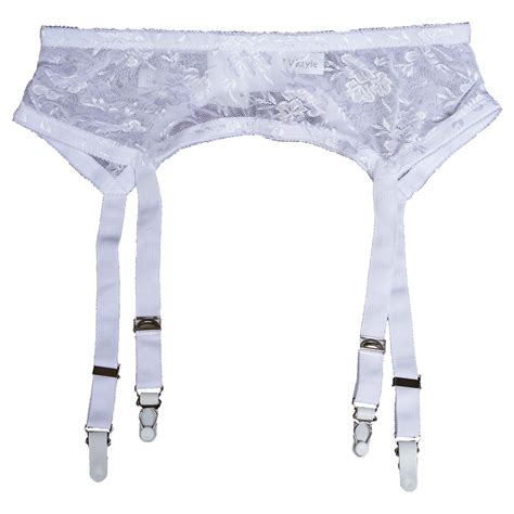 Tvrtyle Womens Pure White Sexy 4 Vintage Wide Straps Metal Clips