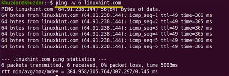 ping command in ubuntu 20 04 linux hint