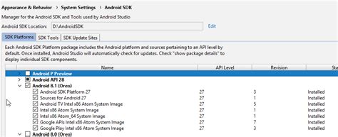 failed to find target with hash string android 27