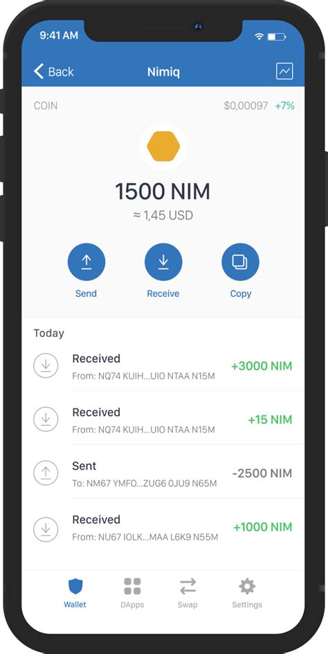 nimiq wallet nim trust wallet