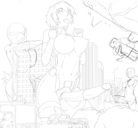breasts condom cum futanari giant giantess monochrome multiple