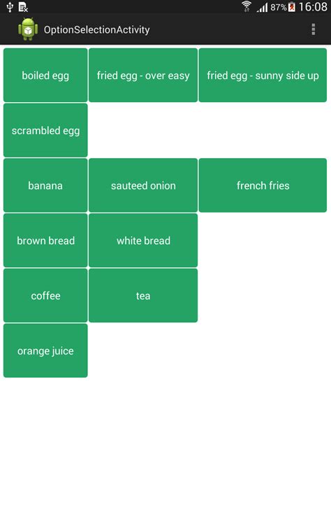 how to dynamically add button in different layout in android stack