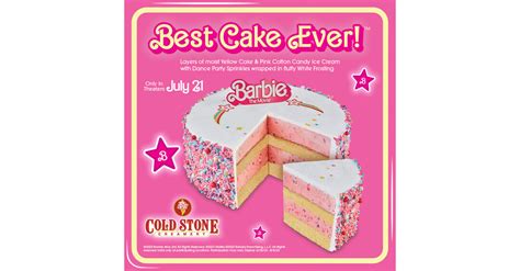 Cold Stone Creamery Introduces Barbie Themed Ice Cream Cake 40 Off