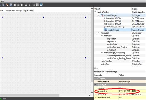 qt how to obtain the geometry of a subwidget in qmainwindow stack