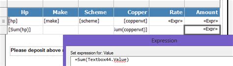 c sum of column values in table rdlc report itecnote