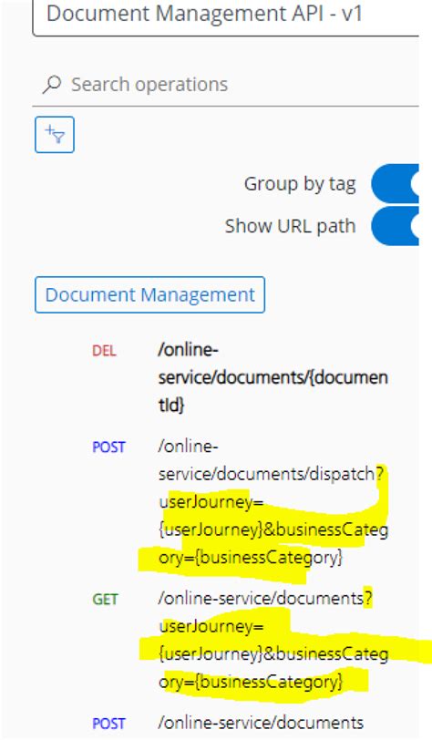 api operations menu in api details page shows query params · issue