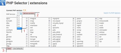 how to manage the php version in cpanel using the select php version