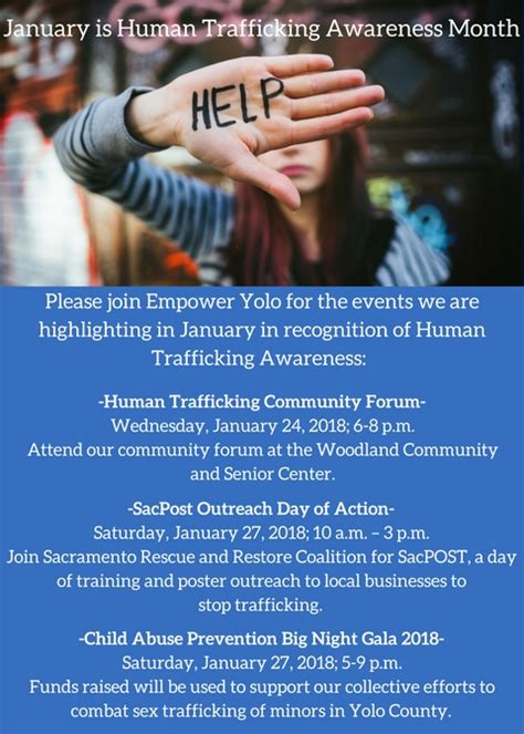 Human Trafficking 2018 Website Flyer Empower Yolo