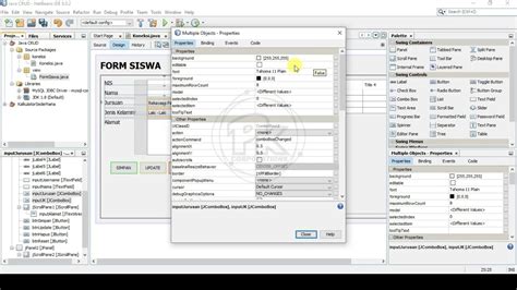 part2 cara membuat crud sederhana java netbeans mysql