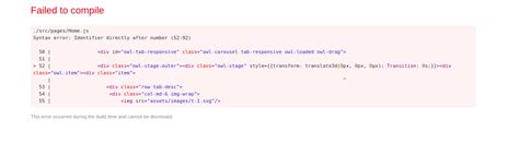 javascript syntax error identifier directly after number when using