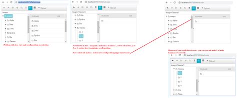 tree scroll position not maintained on node selection in ui for asp