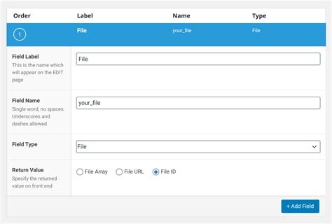 uploading files to advanced custom fields using the gravity forms