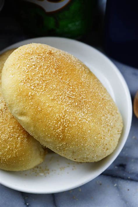 Filipino Pandesal Bread Crunchy On The Outside Soft Fluffy And Airy