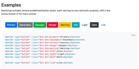 bootstrap buttons classes and styles explained