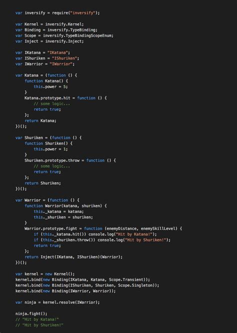 inversifyjs is an open source dependency inversion library for nodejs
